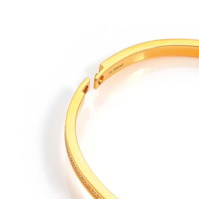 Nomination Pretty Bangle, Infinity, Cubic Zirconia, Yellow PVD ...
