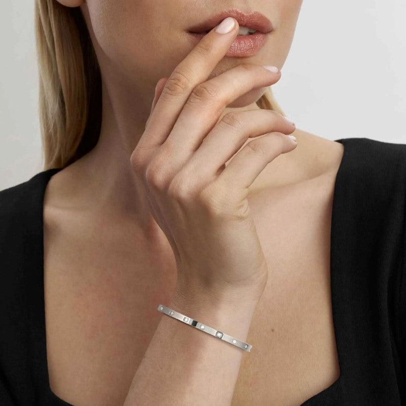 Nomination-Pretty-Bangle-Pave-Heart-Cubic-Zirconia-Silver-Stainless ...