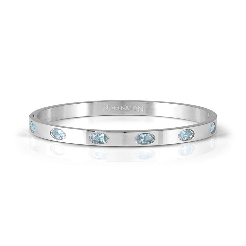 Nomination-Pretty-Bangle-Rigid-Coloured-Stones-Silver-Stainless-Steel ...